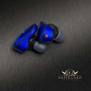 SopiGuard Skin for Sony WF-1000XM3 Earbuds Precision Vinyl Sticker Wrap (3M Brushed Gunmetal Gray)