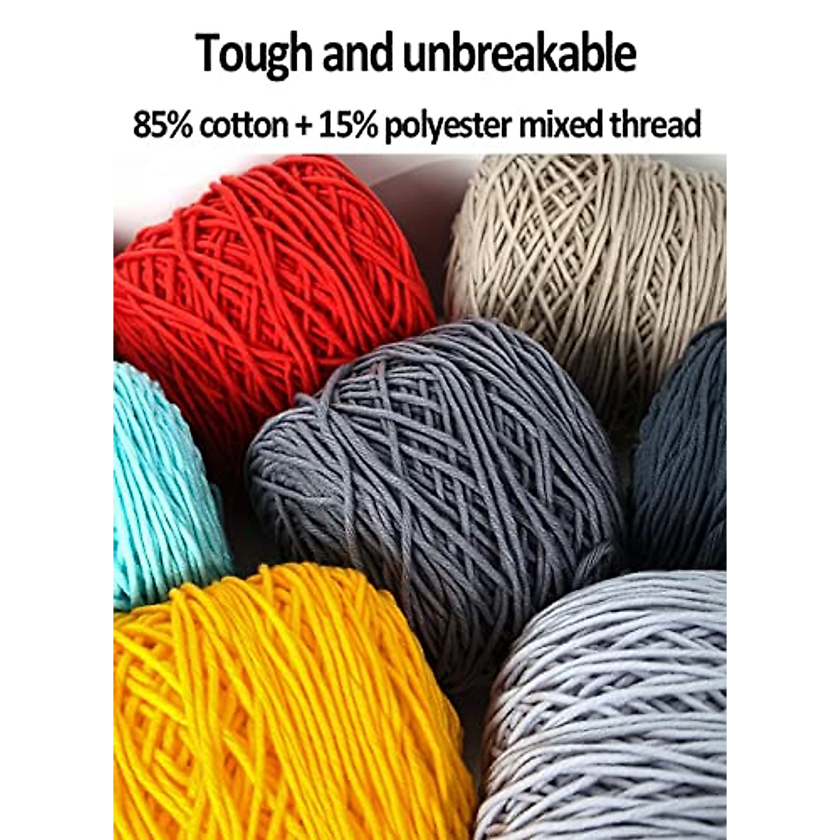 8ply Strands tufting Yarn for tufting Gun Rugs,100m Crocheting Fancy Chunky Cotton ployester Mixed Knitting Yarn,100g Multiple Color Knitting Thread Poke Embroidery Yarn,6 Rolls Set,Customized Color