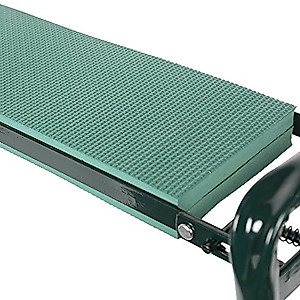 Garden Kneeler Seat Heavy Duty Gardening Bench Stool with Tool Poch, Eva Soft Foam Pad for Kneeling and Seating, Lightweight Frame