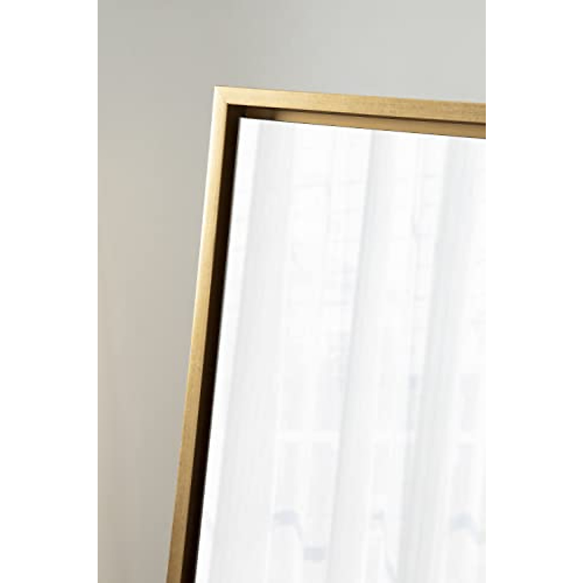 Kate and Laurel Evans Wood Framed Free Standing Floor Mirror with Easel, 18 x 58 Gold