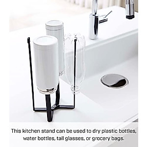 YAMAZAKI home 6785 Kitchen Multi Eco Stand-Multifunctional Plastic Bag Holder, One Size, Black