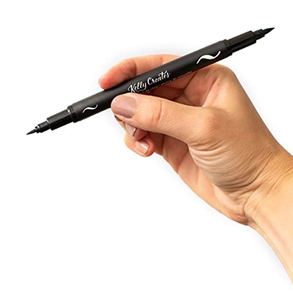 Kelly Creates Dual Tip Brush Pens, 10 Pack, American Crafts, Fine Tip, Large Tip, Lettering, Calligraphy, Coloring, Drawing, Multicolor, Brush Markers