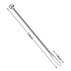 8 Pieces Stainless Steel Coffee Beverage Stirrers Drink Swizzle Stick with Small Rectangular Paddles, Beverage Stirrers for Coffee Cocktail Chocolate Milk Juices