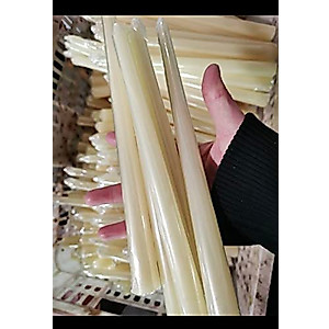 Princess 12 Pack Tall Taper Candles - 10 Inch 6 Ivory, 6 Pink Dripless, Unscented Tapered Candle - Paraffin Wax with Cotton Wicks - 7.5 Hour Burning time