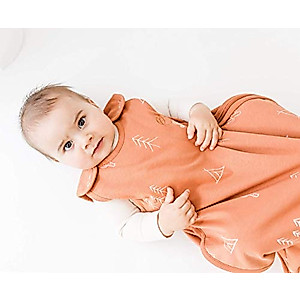 Ecolino Adjustable Organic Cotton Baby Sleeping Bag, Wearable Blanket by Woolino. Universal Size Sleep Bag Sack for Infant to Toddler, Fits 2 Months - 2 Years, TOG 1, Desert