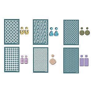 Clay Stencils Flower Style Non Adhesive Silk Screen Printing Stencils Reusable Mesh Stencils Transfer for Earring Making