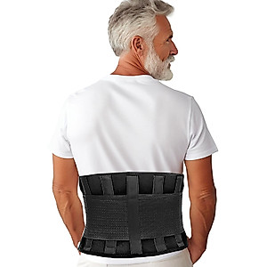 RiptGear Back Brace for Lower Back Pain Relief - Breathable Back Brace for Men and Women - Ideal for Lifting, Work, Sciatica, Herniated Disc, and Lumbar Support - Black, Small (Waist: 23"-27")