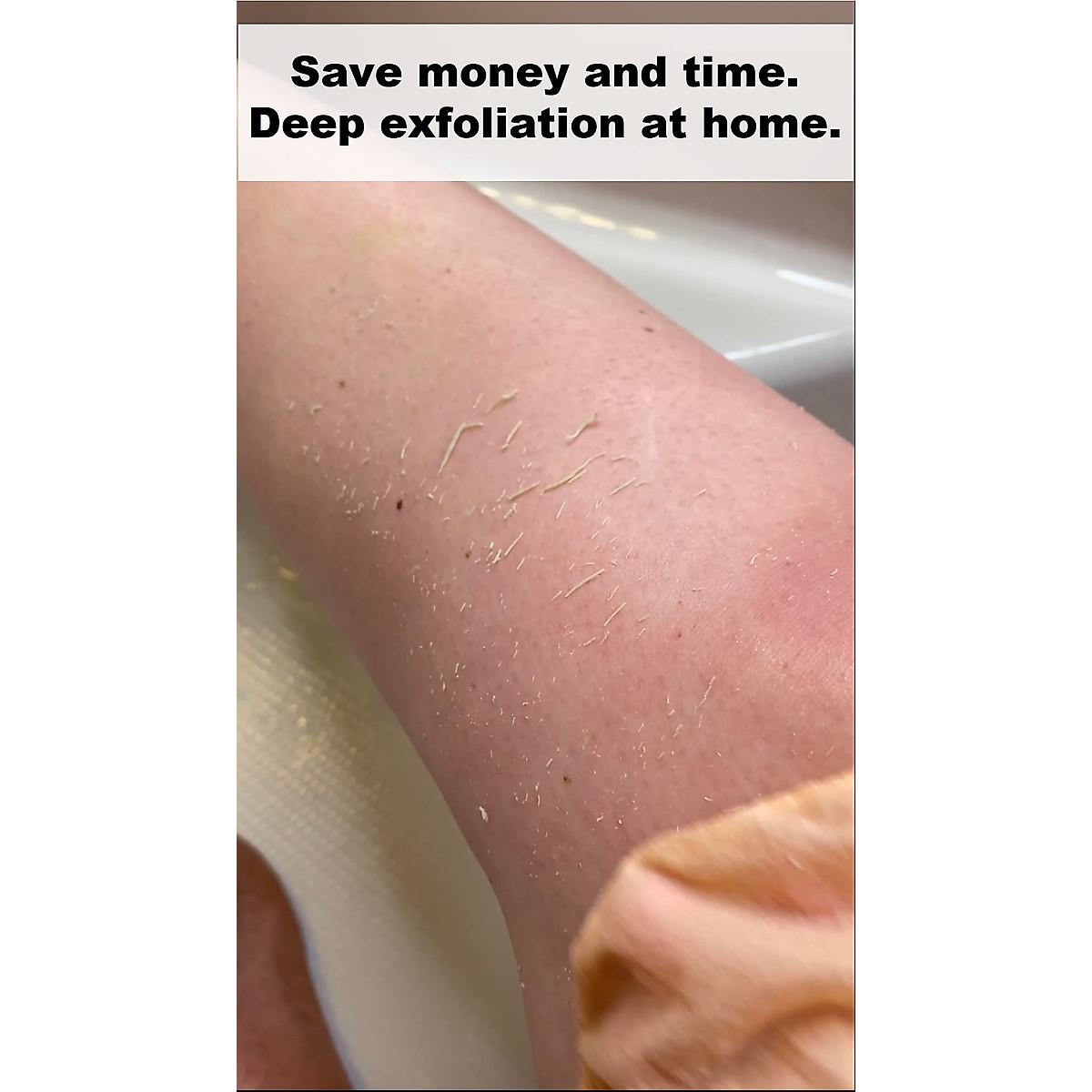 WATCH ME GLOW Silk Exfoliating Glove 100% Turkish Silk DEEP EXFOLIATING Body Scrubber Dead Skin Removal Body Exfoliator SMOOTHS SKIN and Keratosis Pilaris Exfoliating Mitt