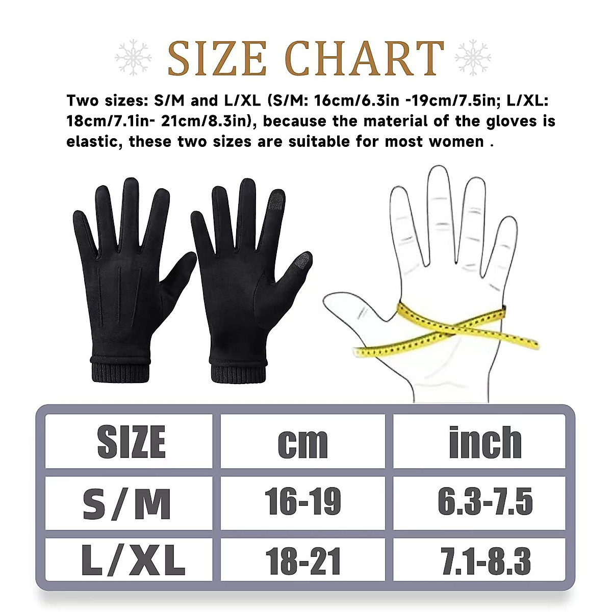 Kebesu Womens Winter Suede Gloves With Touchscreen Texting Finger Wool Lined Windproof Warm Fashion Dress Gloves