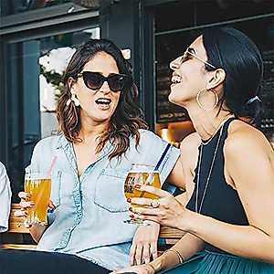 MY ACCBOX 10PCS Reusable Silicone Straws, Collapsible Flexible Portable Silicone Drinking Straw for Smoothie Coffee Juice Hot Chocolate, for 20oz Tumblers (Pure Multicolor, 8.7 inches)