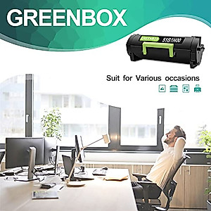 GREENBOX Remanufacture 51B1H00 High-Yield Toner Cartridge Replacement for Lexmark 51B1H00 for MS417dn MS517dn MS617dn MX417de MX517de MX617de Printer (8,500 Pages, Black, 1-Pack)