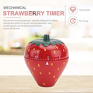 Cabilock Rotating Alarm Timer Cooking Timer Mechanical 1pc Strawberry Timer Boiled Eggs Clock Plastic Outside to Rotate Digital Clocks Egg Decorating