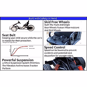 First Drive - Electric Go Kart - Go Kart for Kids - Electric Car for Kids - Ride on Car - Kids' Electric Vehicles, for Boys/Girls (White)