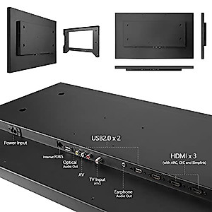 Soulaca 32" inches 4K Smart Mirror TV Waterproof with Built-in WiFi Alexa Voice Control Bathroom Use LED Television ATSC Tuner Bluetooth