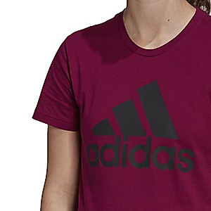 adidas Women's Must Haves Badge of Sport Tee, Power Berry, XX-Small