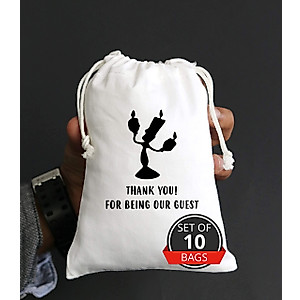 Boston Creative Company Beauty And The Beast Welcome Wedding Favor Bags Custom Birthday Bridal Shower Party Thank You Favors Gift Bags Set Of 10 Bags