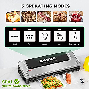 Bonsenkitchen Vacuum Food Sealer Bags 100 Quart 6" x 10', BPA Free, Commercial Grade Textured Food Vacuum Sealer Bag, Thick Embossed Bags for Food Storage and Sous Vide Cooking