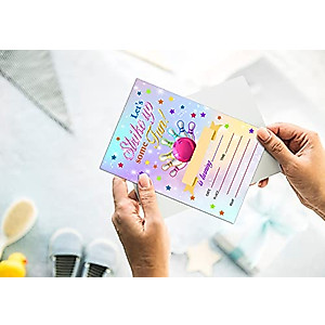 WwongxianB Birthday Party Invitation Cards for Kids, Teens Party Invites Cards, Bowling Party Celebration, Birthday Party Supplies, 20 Fill-in Invitation Cards With Envelopes Set -SR A001