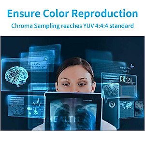 TreasLin KVM Extender USB KVM Over IP HDMI Extender 4K@30Hz 4:4:4 Video, Webcam Extender, Gigabit POE Network Switch,Support HDMI Audio 2CH/5.1CH/7.1CH/ Format and USB 2.0 with Independent EDID