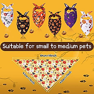 20 Pack Halloween Dog Bandanas Large Girl Boy Dog Bib Dog Scarf Holiday Dog Bandanas Pet Bandana Dog Handkerchief for Small Medium Large Dogs Accessories Dog Outfit Halloween Birthday Festival Supply