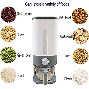 Upgrade Food Dispenser,22 Lb Rice Dispenser,Large Rice Storage Container with Measuring Cup,Dry Food Dispenser For Home and Kitchen Corn Soybean