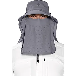 Coolibar UPF 50+ Women's Men's Stevie Ultra Sun Hat - Sun Protective (One Size- Carbon)