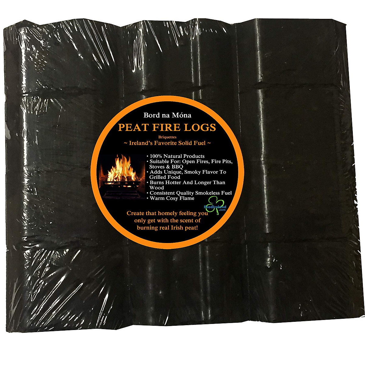 Bord Na Mona Peat Briquettes (4 Fire Logs)