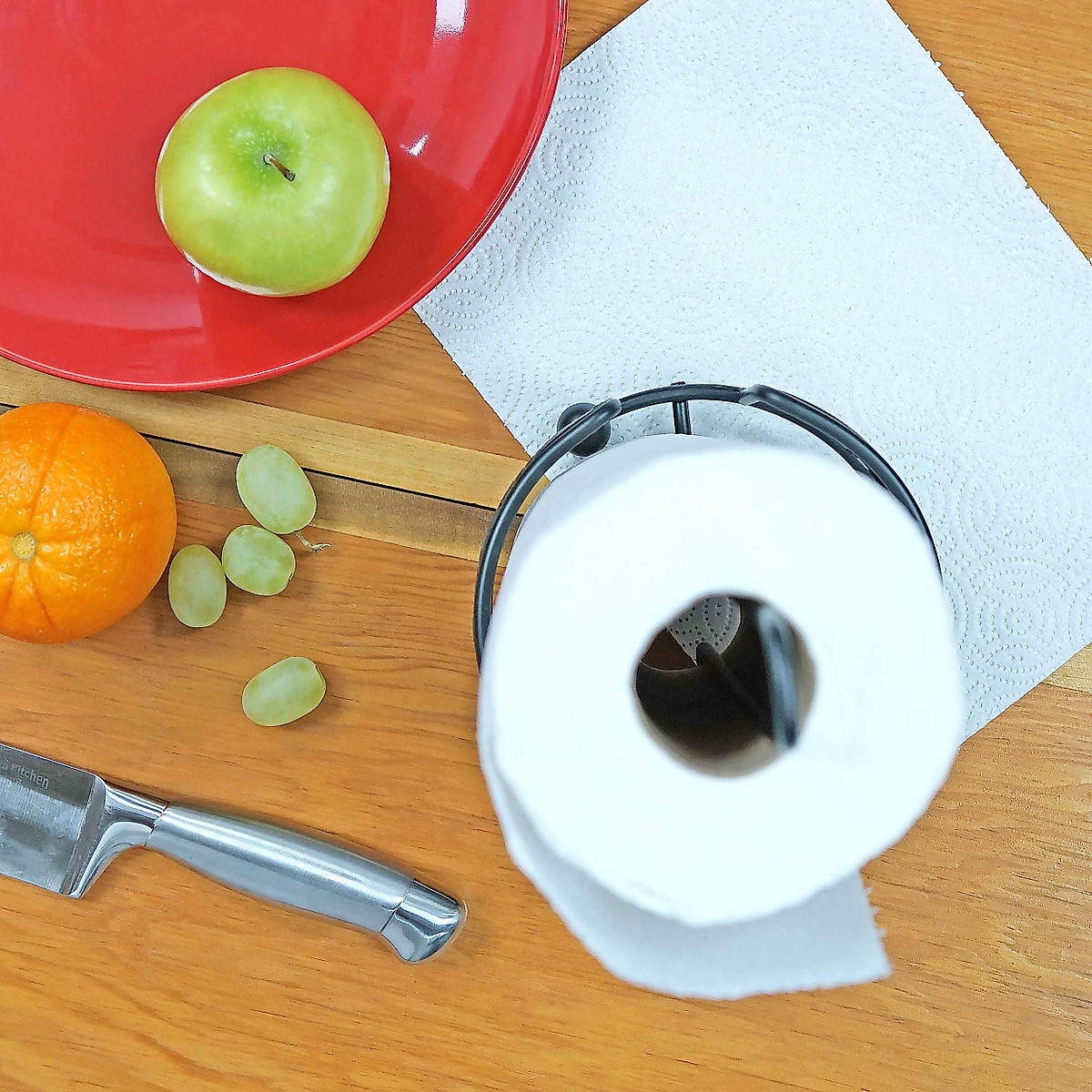 Southern Homewares Countertop Paper Towel Holder or Dispenser Patterned Metal Black Rustic Victorian like Wrought Iron