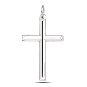 Jewelry Affairs Sterling Silver Cross Pendant, 20 x 35 mm