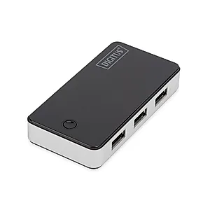 DIGITUS USB-Hub - 4 Ports - Super-Speed USB 3.0-5 GBit/s - Plug&Play - Connection Cable 66 cm - Black