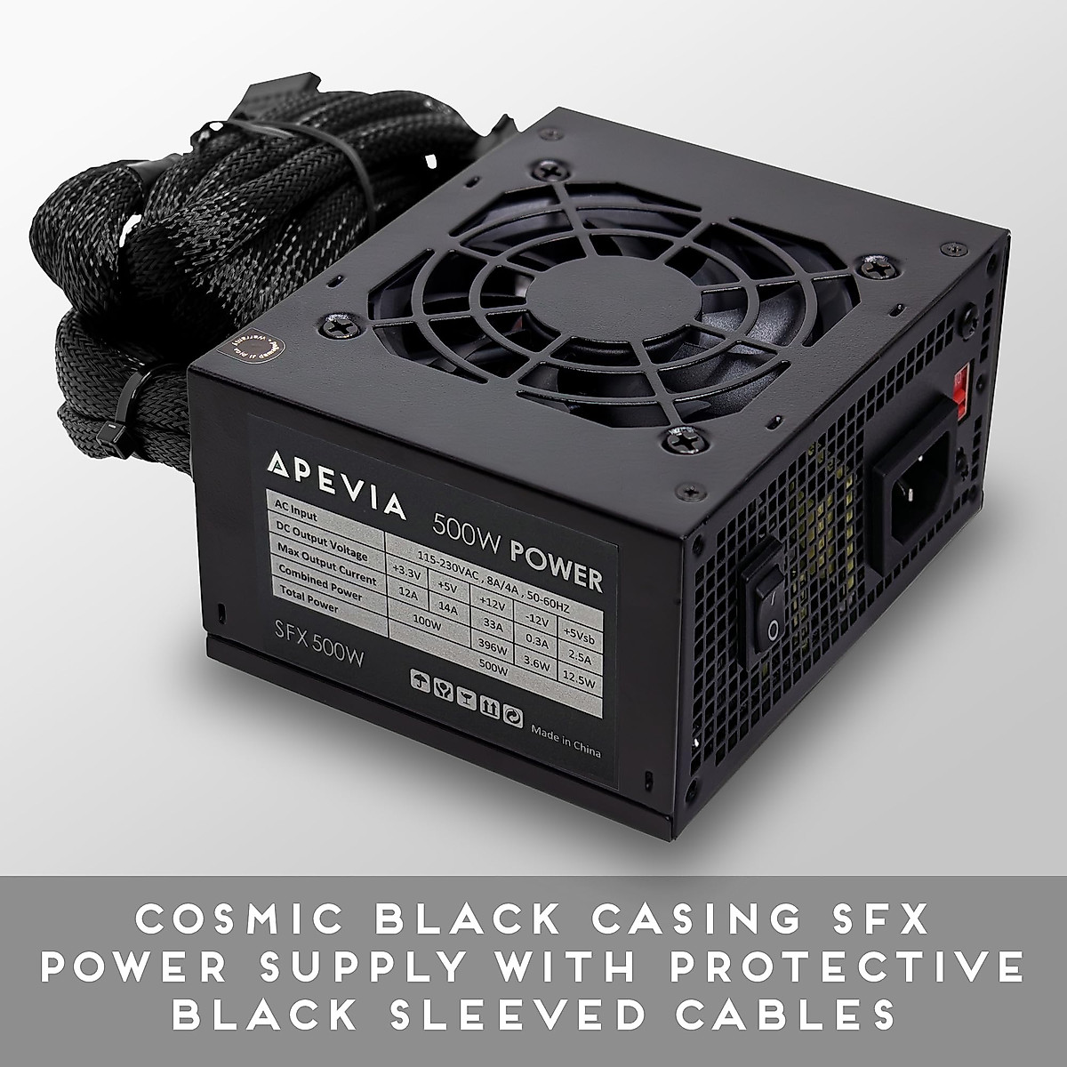 Apevia SFX-AP500W Mini ITX Solution/Micro ATX/SFX 500W Power Supply