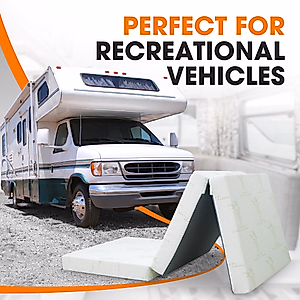 Cheer Collection Foldable Mattress - Tri Folding Mattress - Portable 4 Inch Thin Mattress for Floor - Must-Have Folding Mattress - Trifold Mattress for Sleepovers, Camping, and Guests (75"x25"x4")