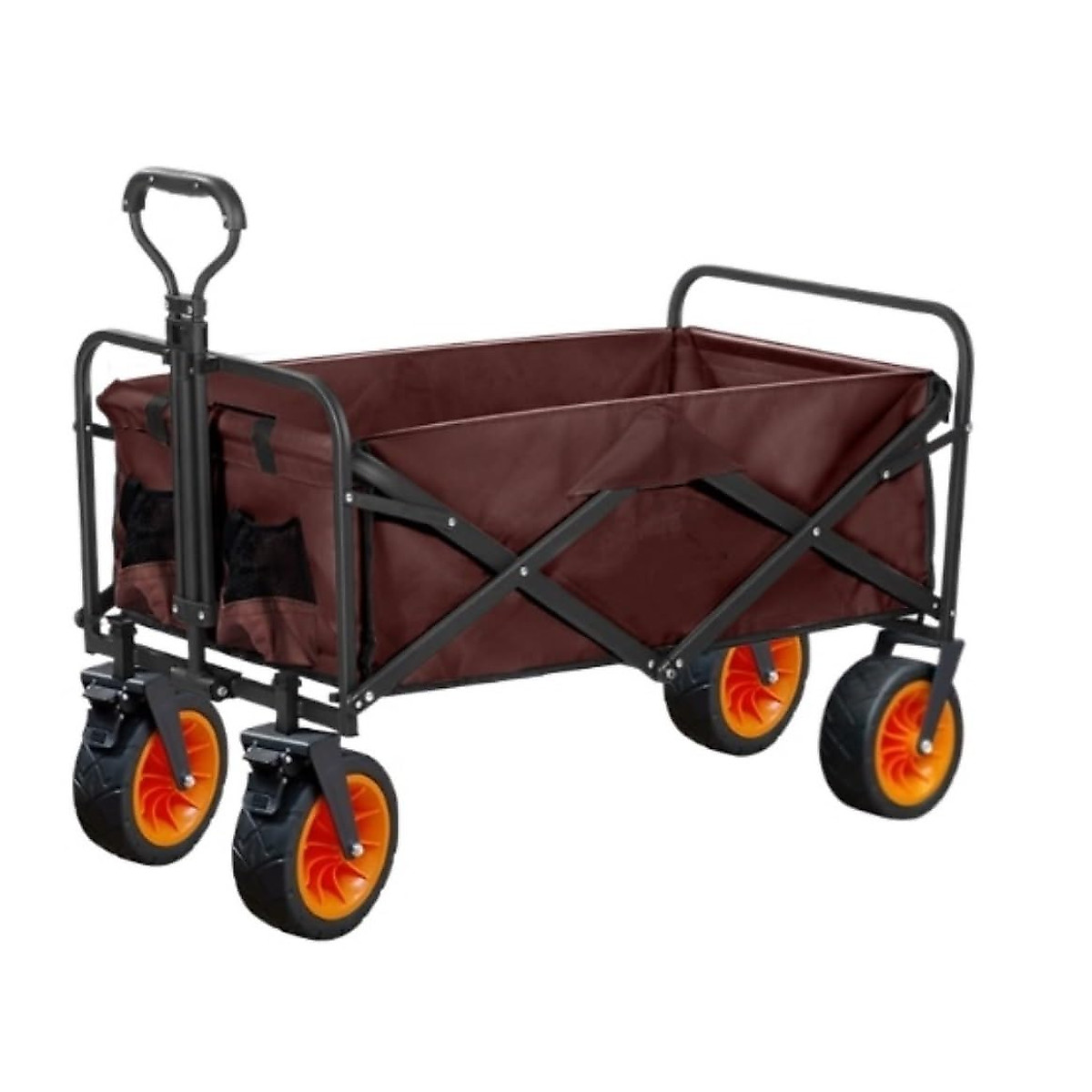 Garden Wagon Folding Wagon Utility Wagon Outdoor Utility Wagon 8" Wheel Portable Collapsible Camping Cart Garden Shop Sport Beach Hand Trolley Bearing