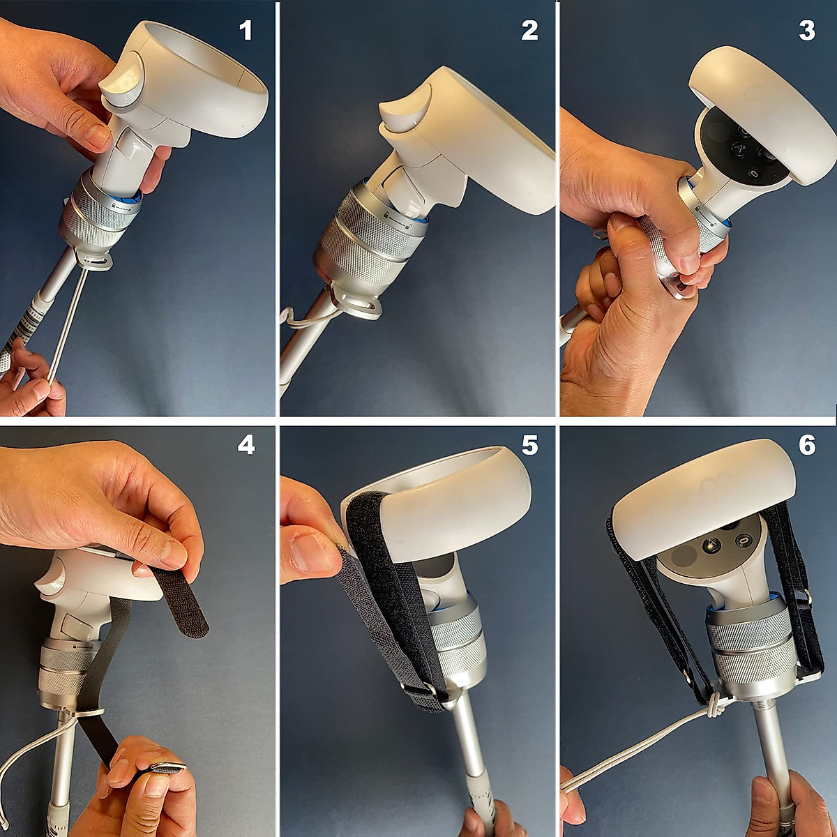 Aluminum Golf Club Attachment Compatible with Oculus Quest 2 and Rift S, VR Golf Club Handle Accessory with Realistic Grip Handle, Locking System Adapter for Golf+, Walkabout Mini Golf