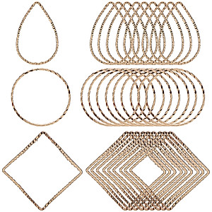 VILLCASE 30pcs Geometric Figure Earring Hoops Earrings Findings Craft Earring Making Accessories