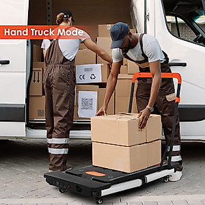 TLGREEN Multifunctional Folding Work Table, 7 in 1 Work Benches for Garage, as Portable Workbench, Sawhorse, Scaffold, Platform, Car Creeper, Dolly and Hand Truck, with 4 Wheels