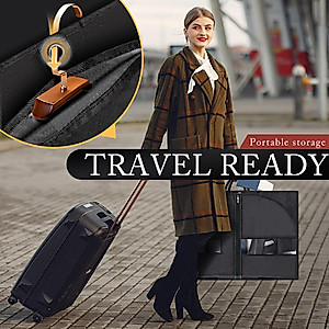 Hleelomi 5 Pack 40-inch Suit Bag Garment Bag for Travel and Storage, Garment Bags for Hanging Clothes with Zipper and Visible Transparent Window, Black