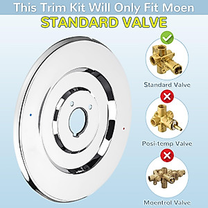 Chateau Collection Escutcheon Replacement for Moen 16090, for One-Handle Tub and Shower Faucets, Chrome