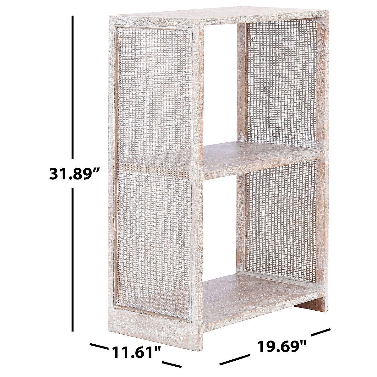 SAFAVIEH PAT4011C Outdoor Kylie White Rattan Bistro Table