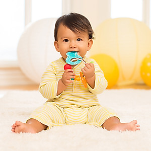 Infantino Cool & Chew Teether Keys, Three Sensory Stimulating Baby Teether Toys, 0M+, Multicolor