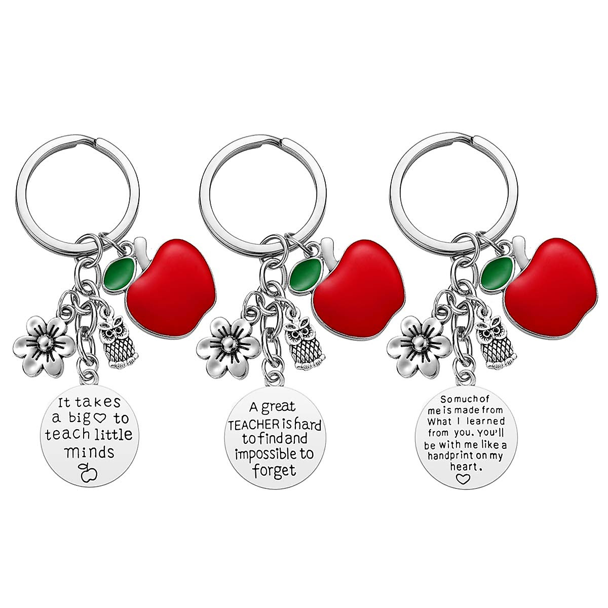 iJuqi Teacher Gifts for Women - 6PCS Keychain, Appreciation,Thank You, Birthday, Valentine's Day, Christmas Gifts for Teachers