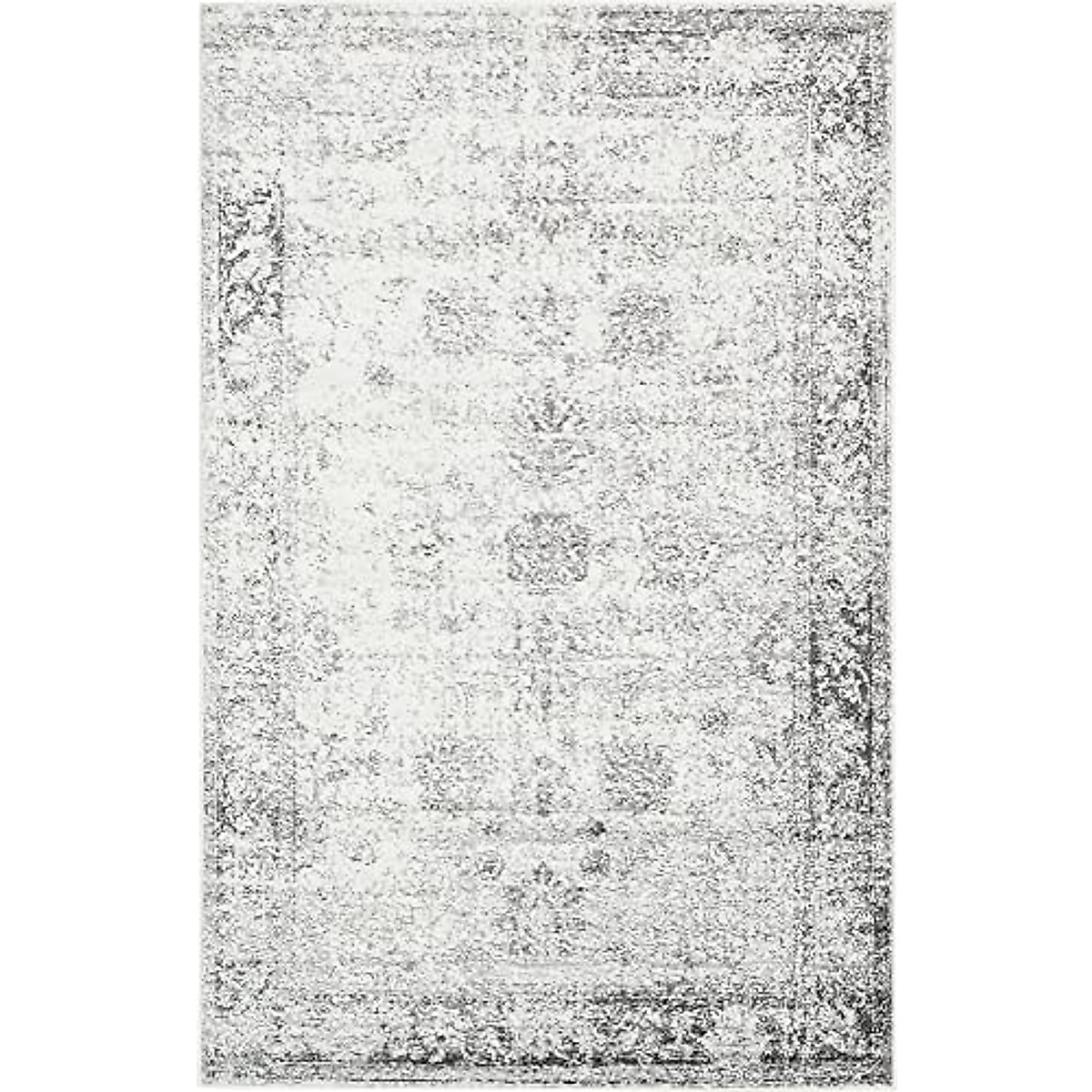 Unique Loom Sofia Collection Area Rug - Casino (5' 1" x 8', Gray/ Beige)