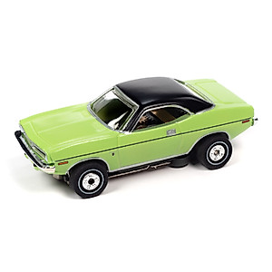 Auto World Thunderjet OK Used Cars 1970 Plymouth Barracuda Gran Coupe (Green) HO Scale Slot Car