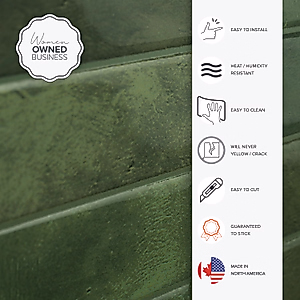 SMART TILES Peel and Stick Backsplash - 5 Sheets of 11.43" x 9" - 3D Adhesive Peel and Stick Tile Backsplash for Kitchen, Bathroom, Wall Tile