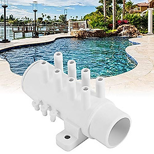 Yosoo Plumbing Manifold Water Separator, Spa Hot Spring Tub PVC Water Pipe 8 Port Plumbing Manifold for Bathtub