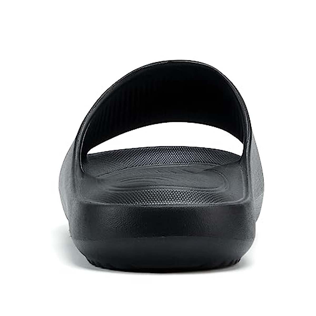 ANLUKE Pillow Slippers for Women and Men Comfortable Cloud Slides for Indoor and Outdoor Home Cushioned Thick Sole Soft Rebound Black 42/43