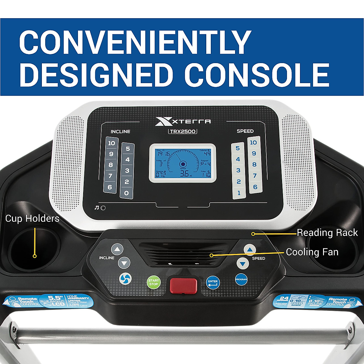 XTERRA Fitness TRX2500 Folding Treadmill