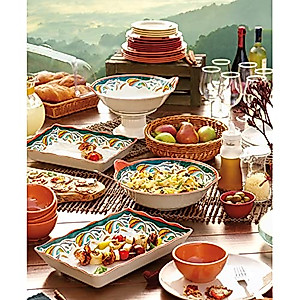 G.E.T. OP-621-BF Melamine Oval Serving Platter, 21" x 15", Bella Fresco