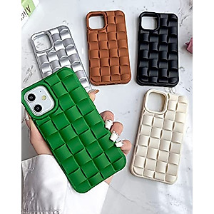 Ginkgonut Compatible with iPhone 12 Case or iPhone 12 Pro Case for Women/Girls, Cute 3D Laid Desgin Soft Silicone Shockproof Raised Bumper Corners Case for iPhone 12 / iPhone 12 Pro （Black）