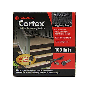 FASTENMASTER Cortex Hidden Fasteners -Trex Select - Winchester Gray - 100 Lin.ft